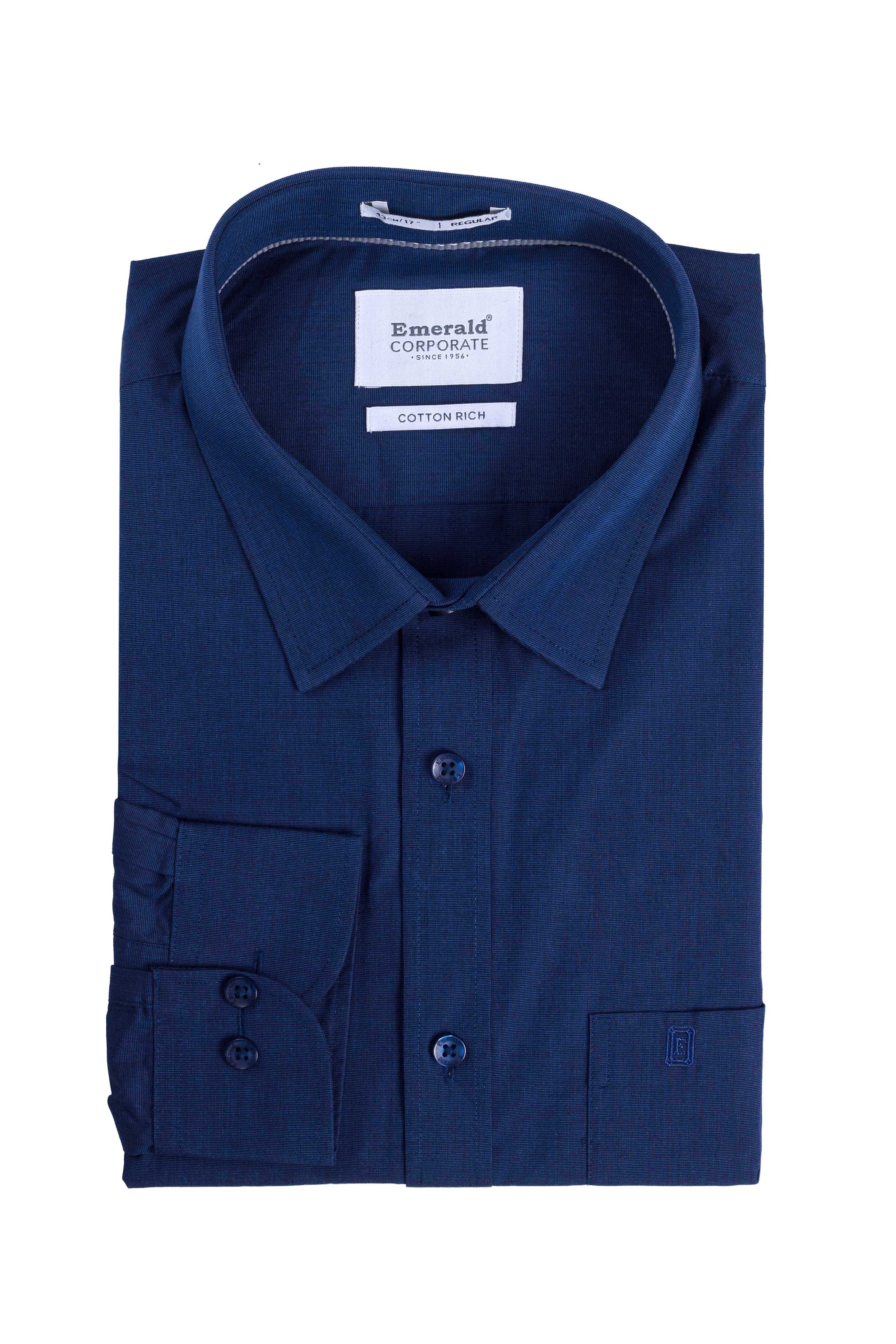 Emerald Corporate Fil A Fil Regular Fit - Royal