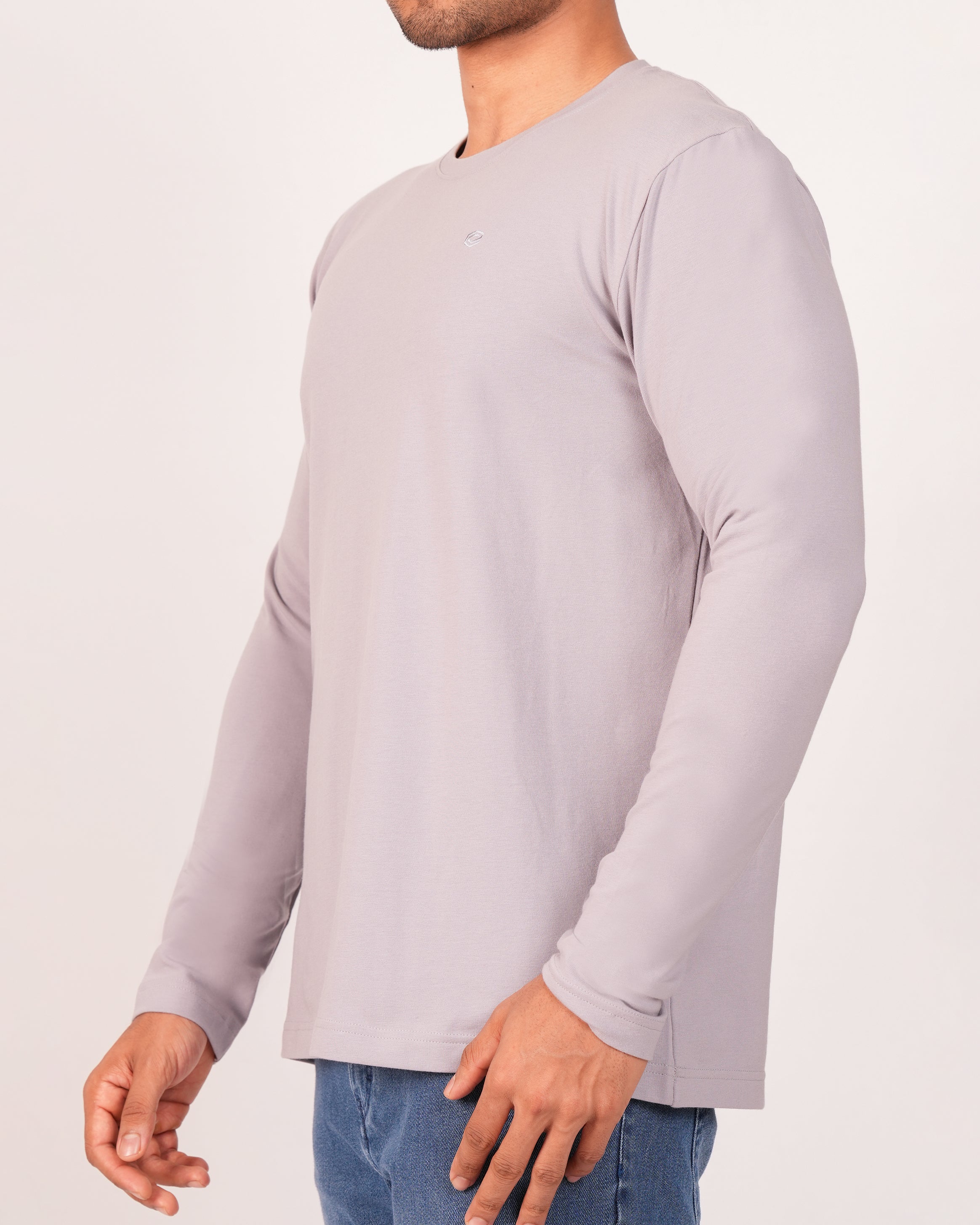 Emerald Crew Neck Slim Fs-OPAL GREY