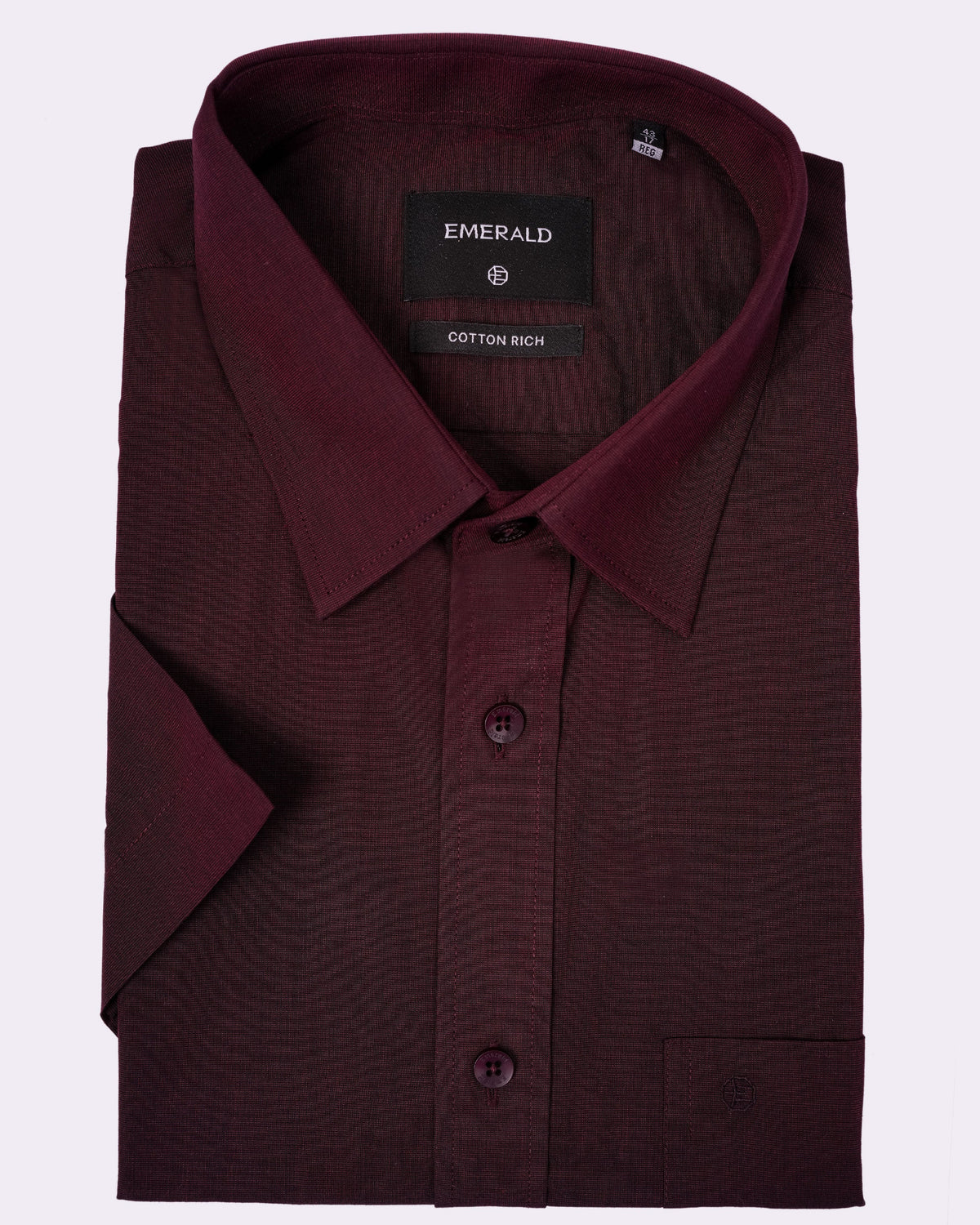 Emerald Corporate Fil A Fil Regular Fit - Garnet
